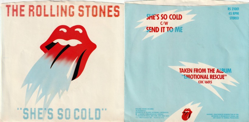 She's So Cold by The Rolling Stones (1980) See song facts, etc.