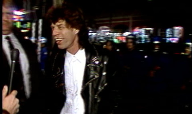 Freejack, movie premiere with Mick Jagger, 1992. Stones on video.