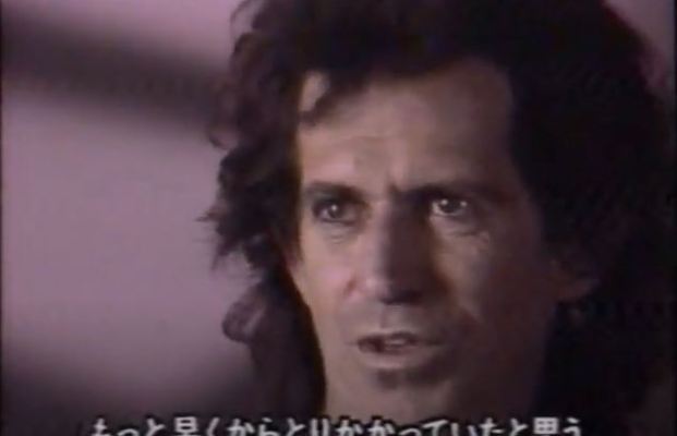 PreStage feat. Keith Richards, 1988. Rolling Stones on video.